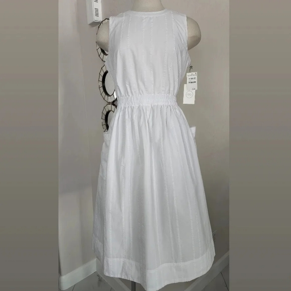 1901 | Dresses | 91 White Cotton Dress Wbucket Pockets | Poshmark